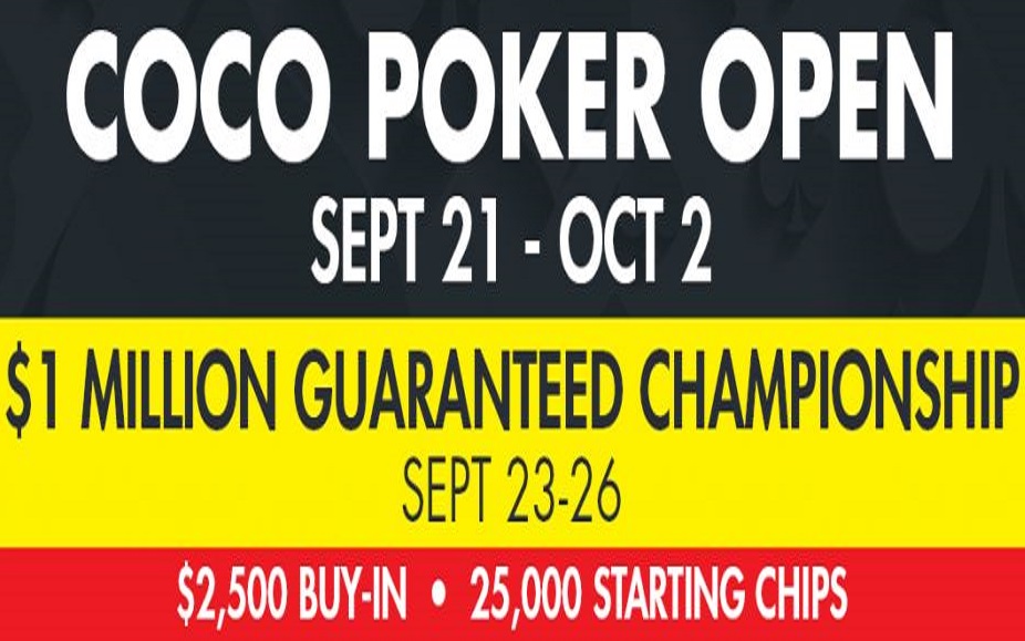 2016 Coco Poker Open Tournament Schedule and Information