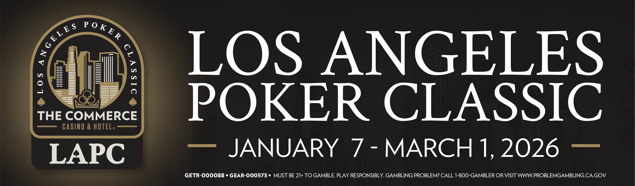 L.A. Poker Classic 2026 Tournament Schedule and Information